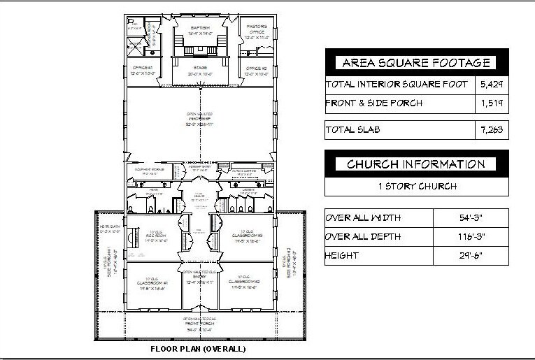CHR 103, 1 Story Country Style Church-5,429 Sqft. - Etsy