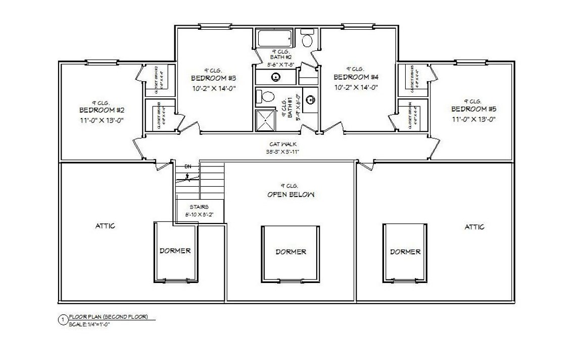 Cd 209-house Floor Plan-3134 Sqft.5 Bedroom 3.5 - Etsy