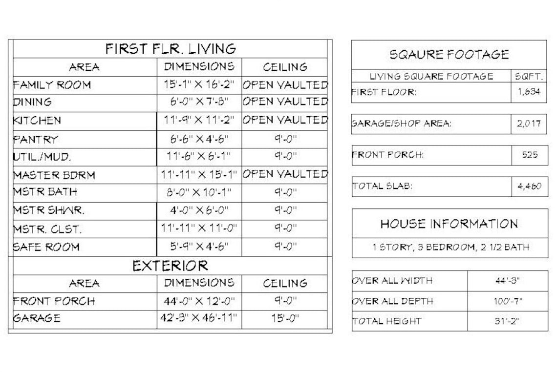 Brn07l-house Floor Plan-1,634 Sqft-3 Bedroom, 2.5 Bath, 1 Story, Barn ...