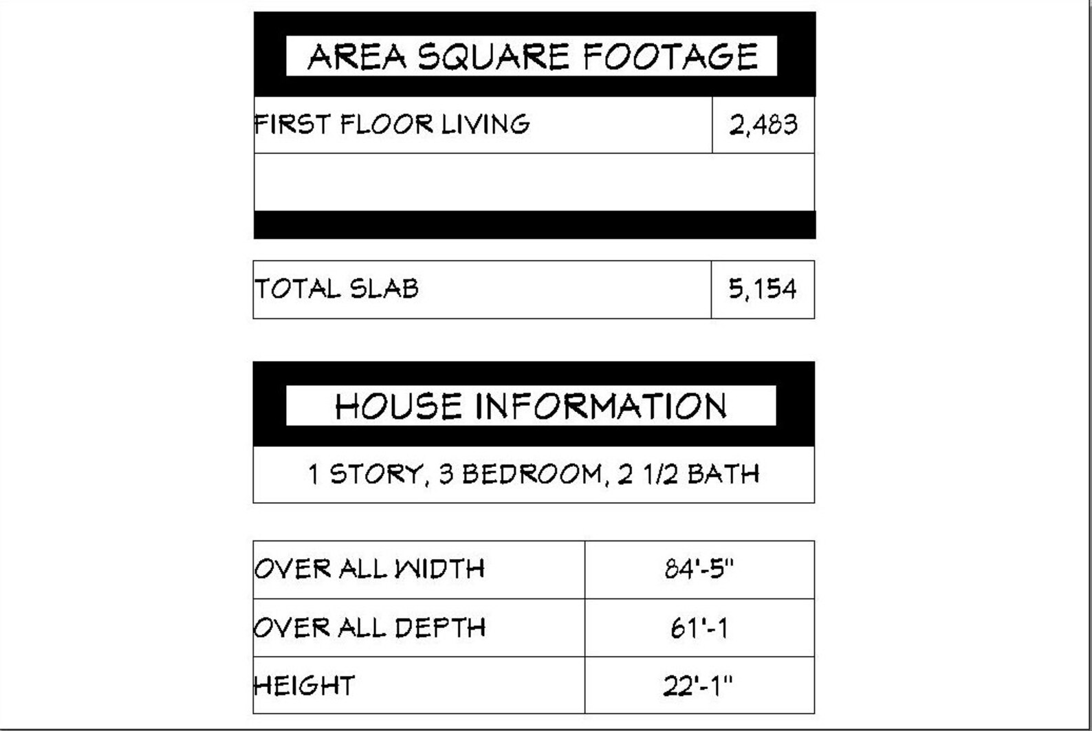 304-floor Plan- 2,483 Square Feet. 3 Bedroom, 2.5 Bath, Ranch Style - Etsy