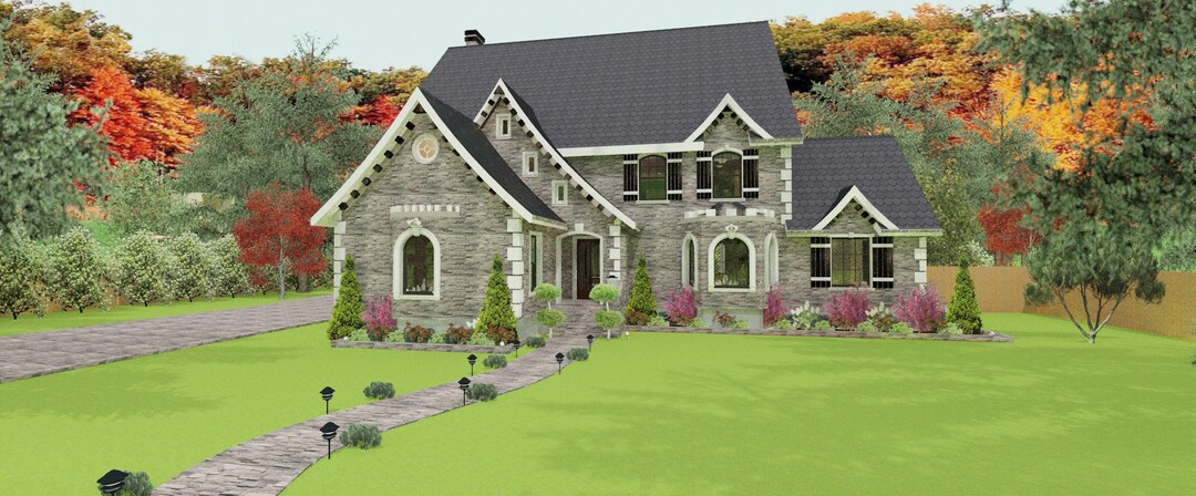 CD 233-house Floor Plan, 3 Story 4,332-4 Bedrooms, 3 Full & 2 Half ...