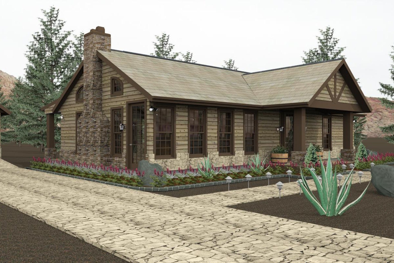 Th01-house Floor Plan, 1,077 Sqft-1 Bedroom, 1 Bath-1 Story,ranch Home ...