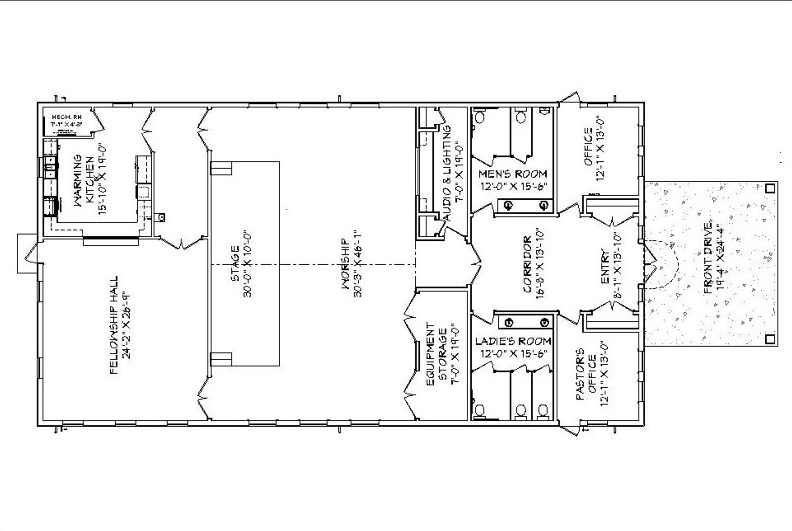 CHR 104, 1 Story Country Style Church-4,028 Sqft. - Etsy