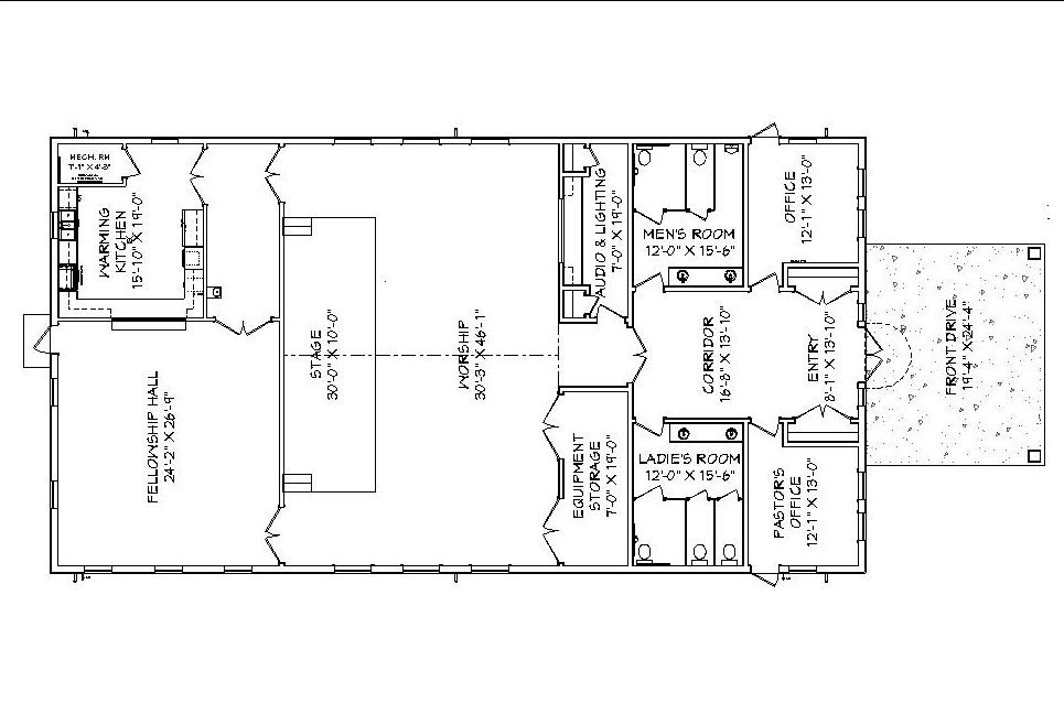 CHR 104, 1 Story Country Style Church-4,028 Sqft. - Etsy