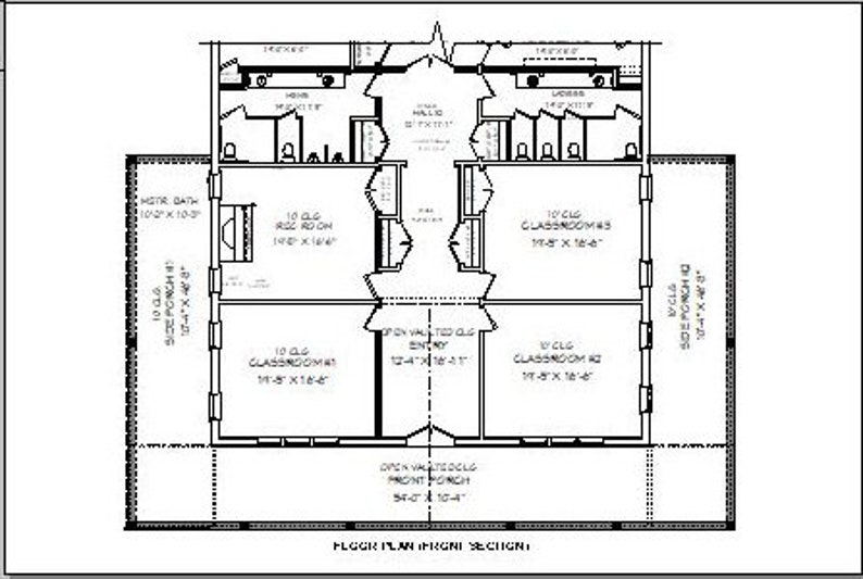 CHR 103, 1 Story Country Style Church-5,429 Sqft. - Etsy