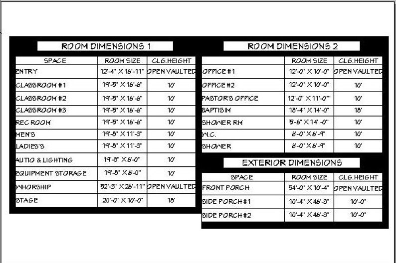 CHR 103, 1 Story Country Style Church-5,429 Sqft. - Etsy