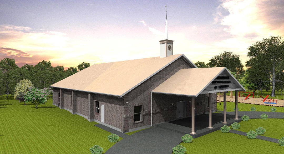 Chur01-church Floor Plans-4,851 Sqft - Etsy