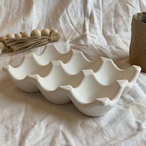 Egg Tray| Cement Egg Holder| Handmade Egg Fridge Tray - Etsy