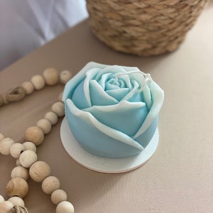 Large Rose Candle| Handmade Gorgeous Scented Ombré Flower Candle| Gold ...