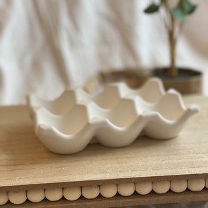 Egg Tray| Cement Egg Holder| Handmade Egg Fridge Tray - Etsy