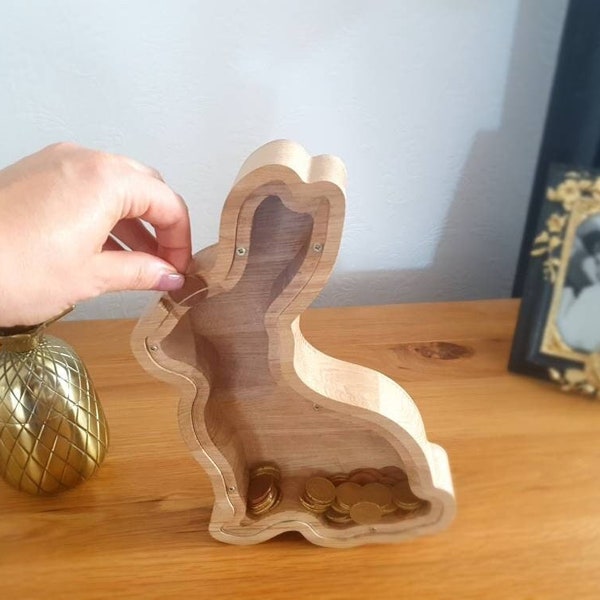 Wooden Coin Bank - Etsy