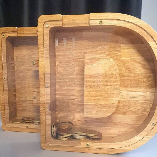 Wooden Coin Bank - Etsy