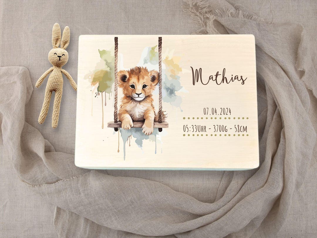 Personalized Newborn Memory Box, Custom New Baby Wooden Keepsake ...