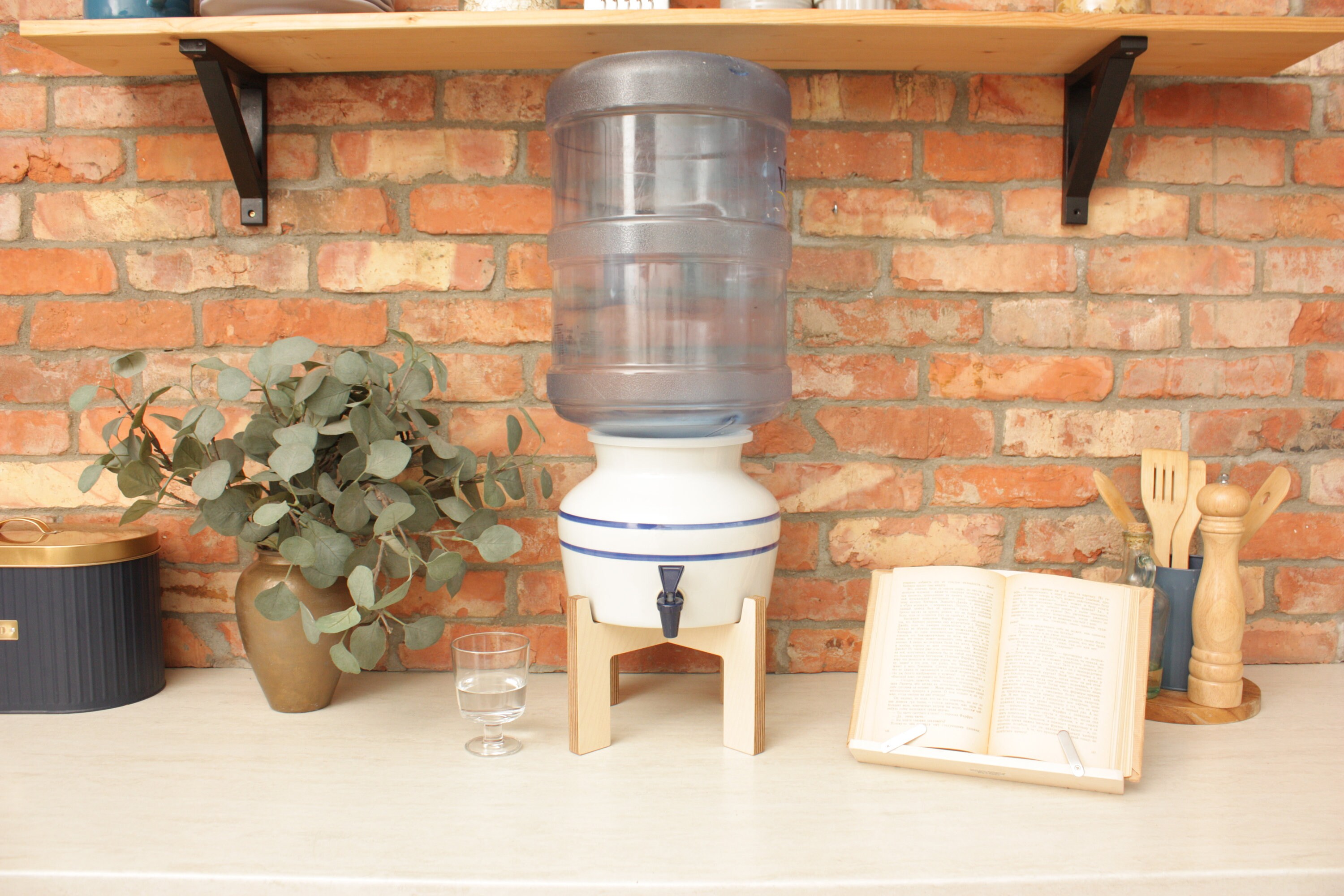 Water Dispenser Table Stand Wooden Berkey Table Stand for Water Filter ...