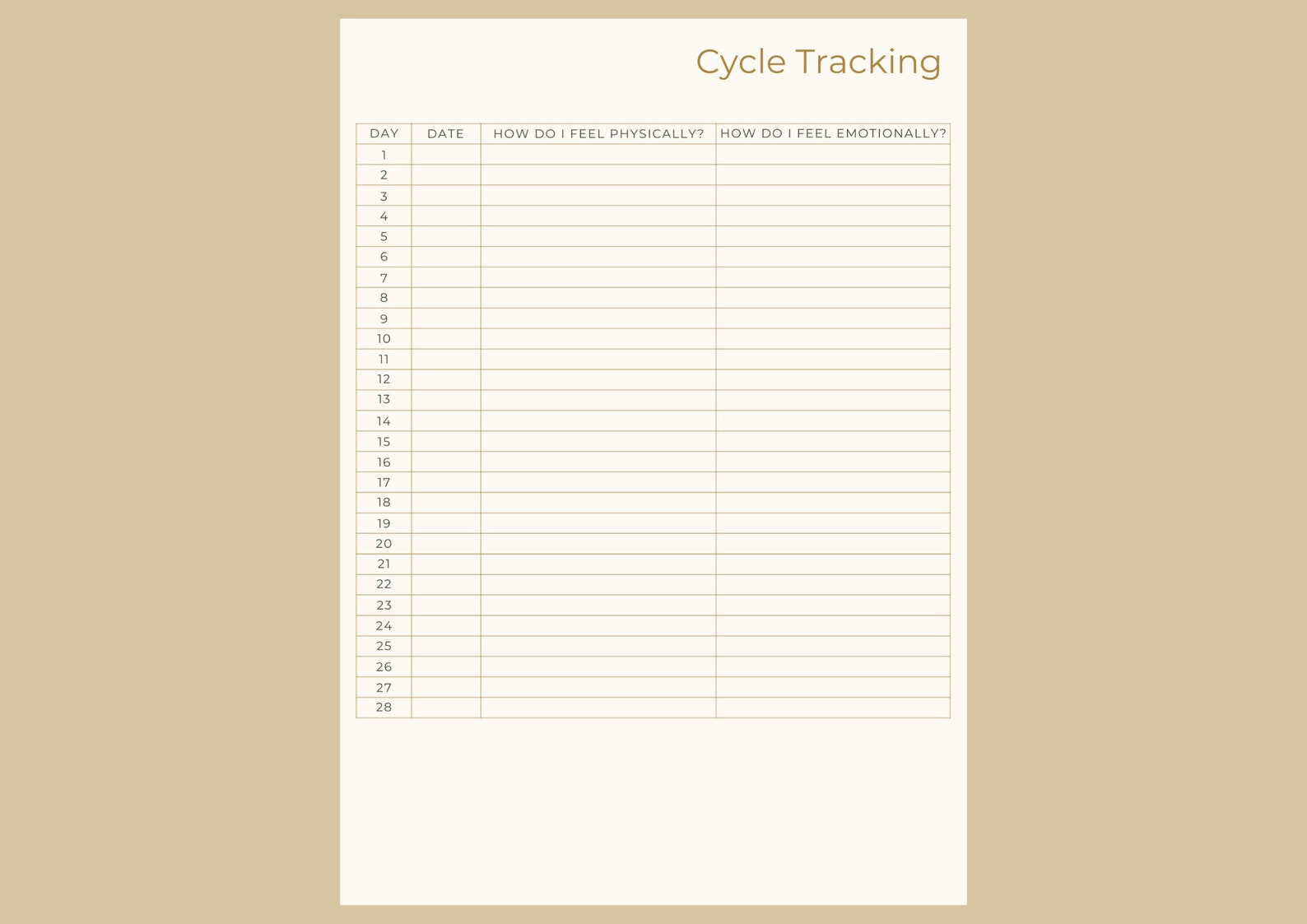 Menstrual Cycle Trackers Understand And Optimise Each Season Etsy