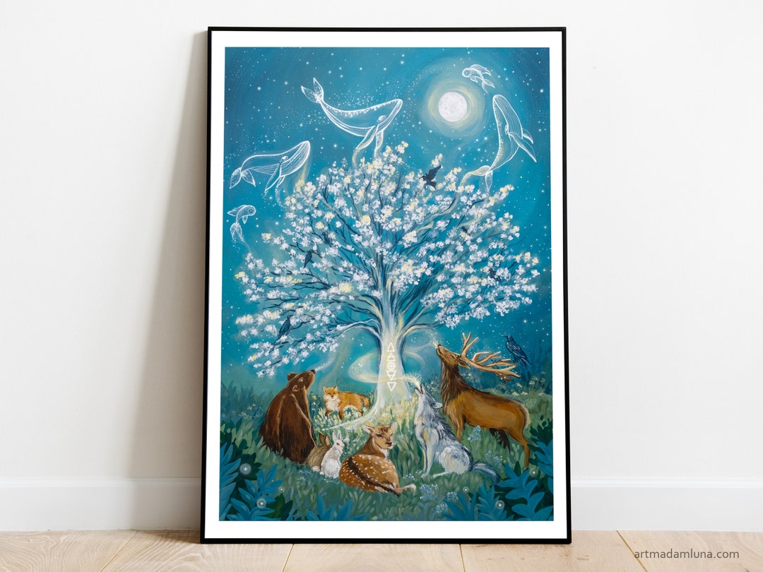 Tree of Life - Alchemy Elements, Fine Art Print From Original Painting ...