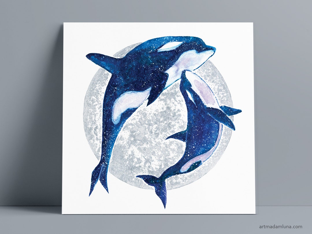 Orca - Totem Animal, Boho Wall Art, Fine Art Print From Original ...