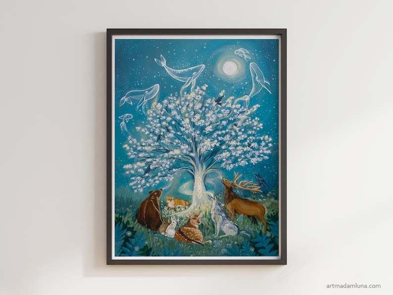 Tree of Life Alchemy Elements Fine Art Print From Original - Etsy