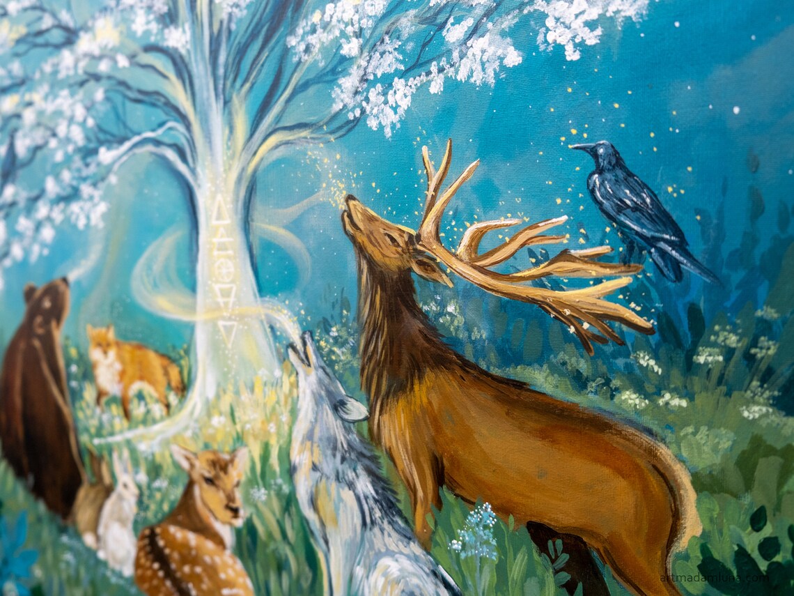 Tree of Life Alchemy elements Fine Art Print from Original | Etsy