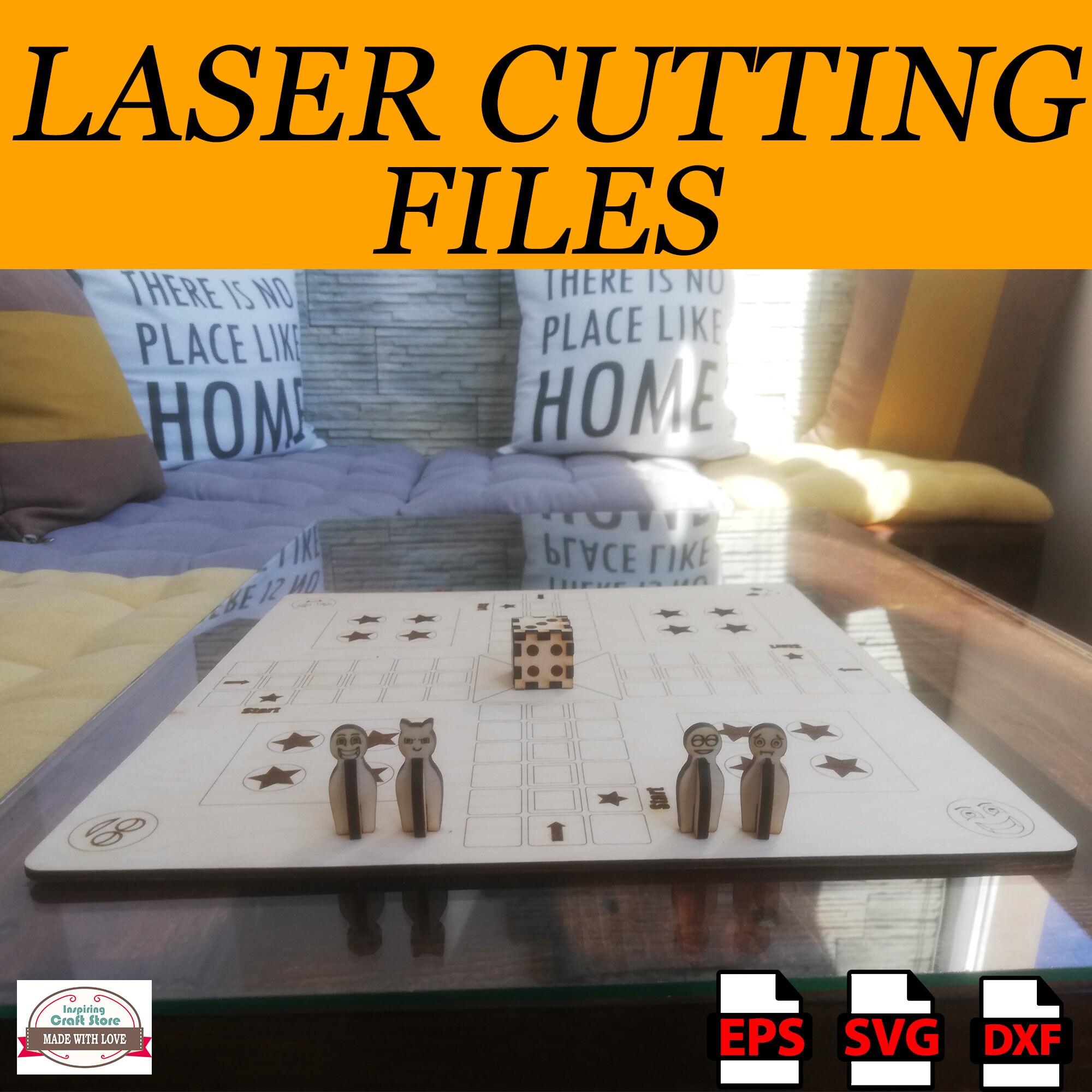 Ludo Board Game Laser Cut File ,SVG, DFX, EPS, Ludo Board Laser Cut ...