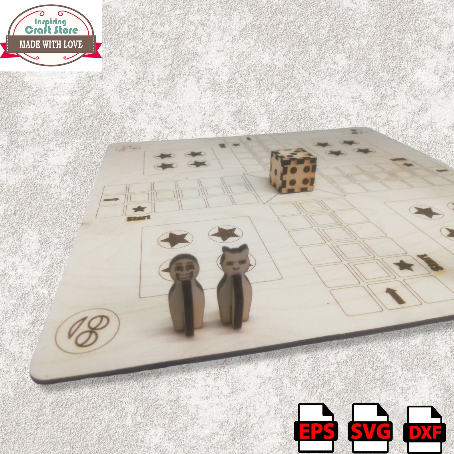 Ludo Board Game Laser Cut File ,SVG, DFX, EPS, Ludo Board Laser Cut ...