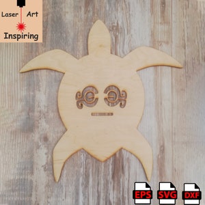 Wall Art Decor SVG DFX EPS File for Laser Cutting Aztec Style Turtle ...