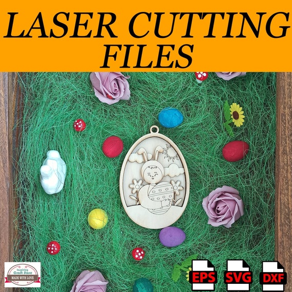Easter Laser Cut SVG DFX EPS Files Customize Multilayer Easter | Etsy