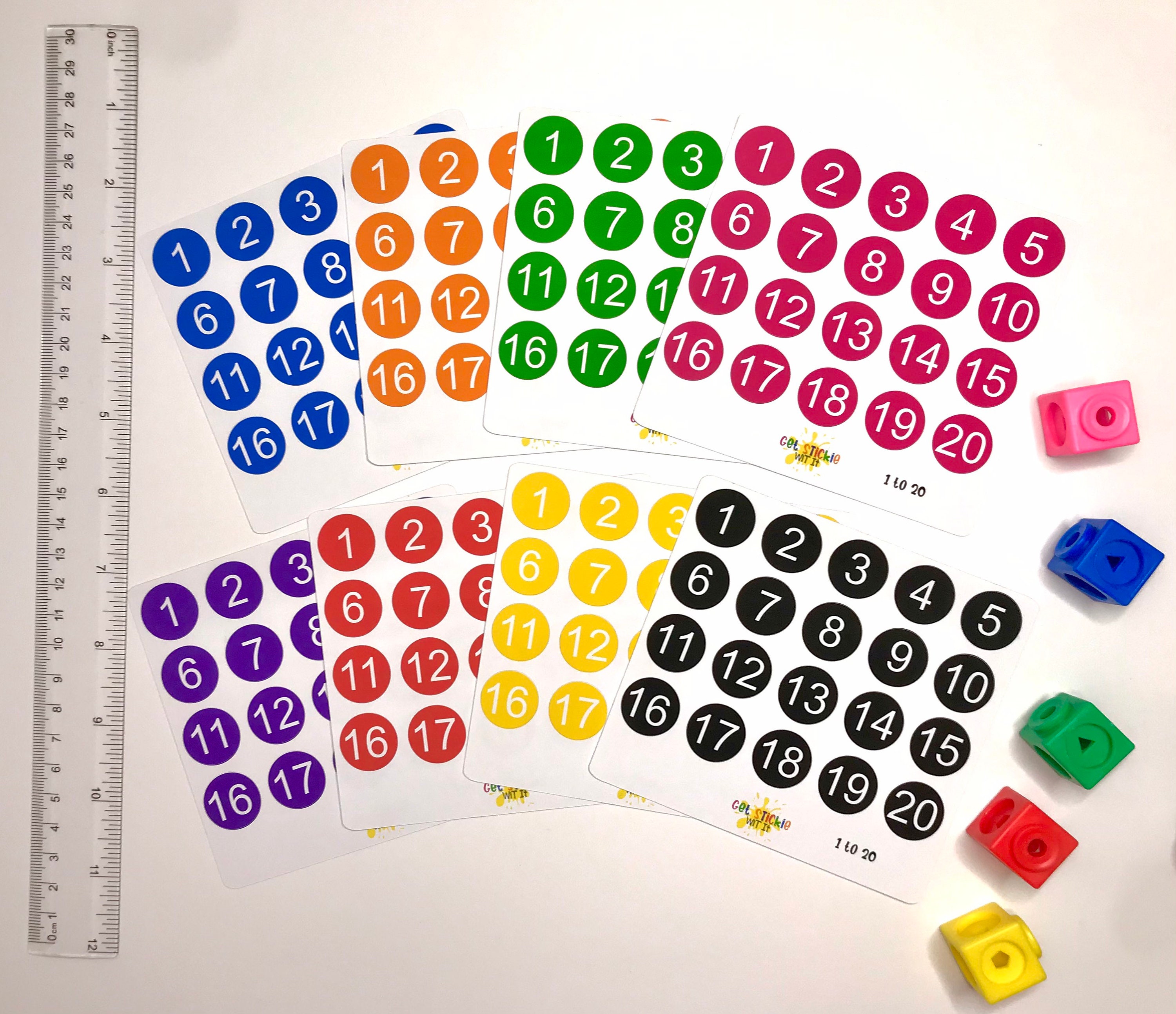 Number Stickers 1-20 Dot Stickers For Planner Number | Etsy
