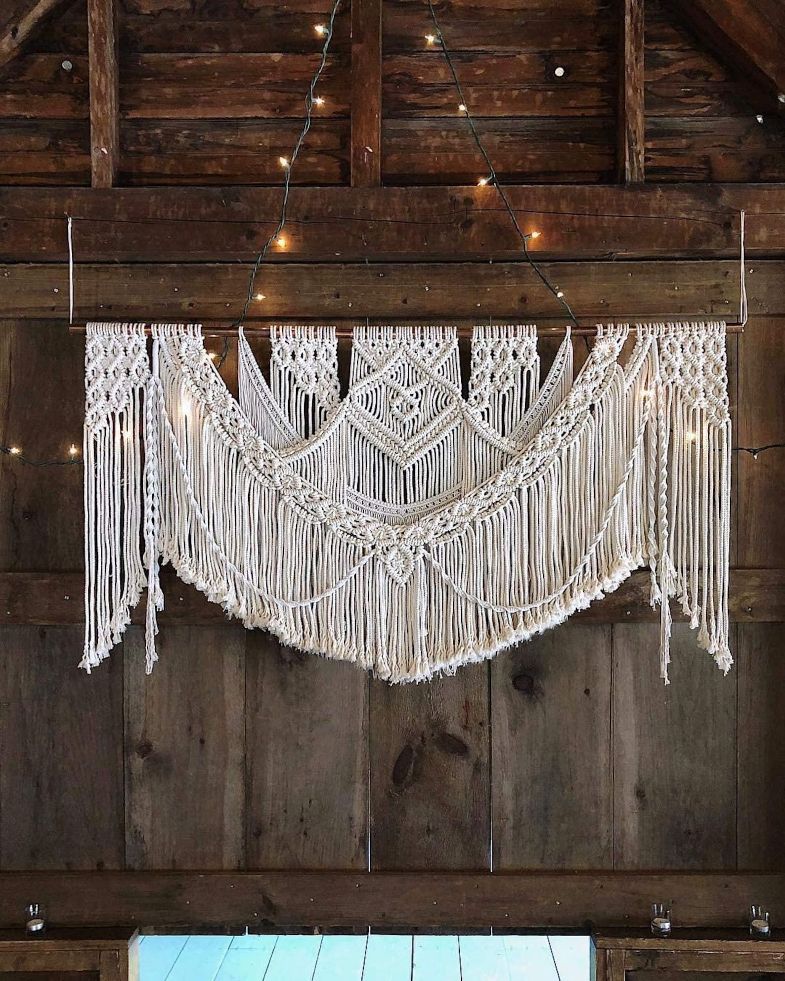 Handmade Macrame Large Curtain Bohemian Boho Decoration | Etsy