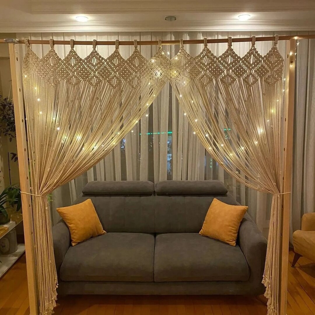 Macramé Extra Large Macramé Large Curtain Bohemian Decoration - Etsy
