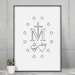 Marian Cross Line Drawing Print | Catholic Art | Hand Drawn | Digital ...