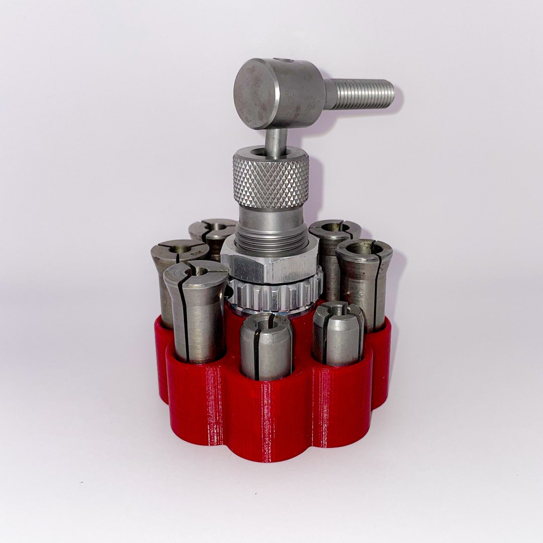 Bullet Puller and Collet Rack for Hornady or RCBS - Holds 8 Collets ...