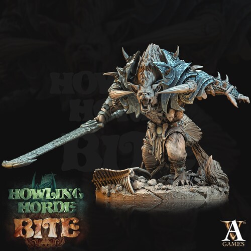 Akata Gnoll God Huge Miniature by Archvillain Games. - Etsy