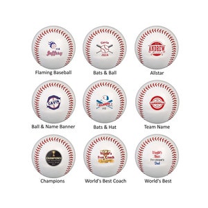 Custom Baseballs, Official Size Personalized Baseballs - Choose From 15 ...