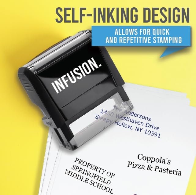 Infusion Custom Square Self-inking Stamp - 17 Color Choices - Etsy
