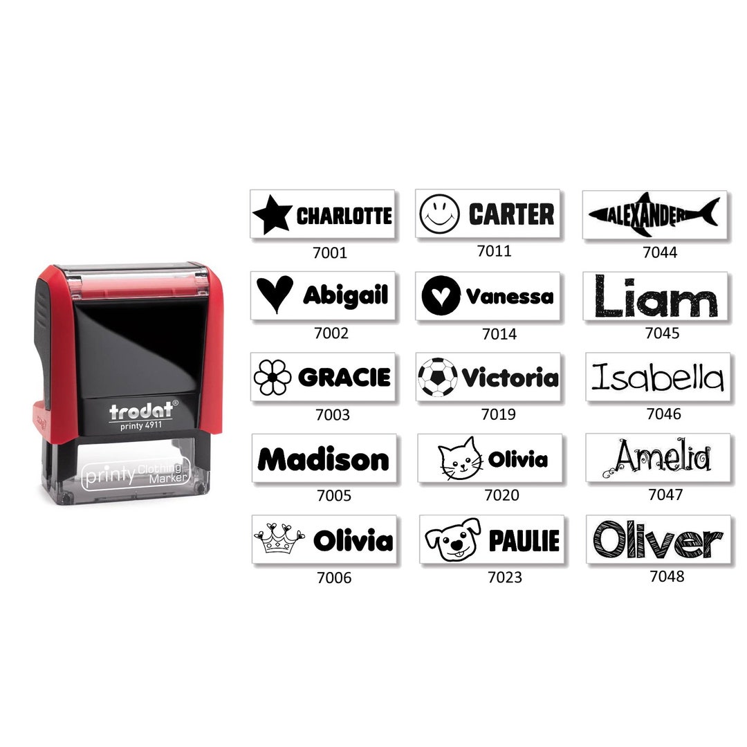 Custom Made Trodat Clothing Marker Self-inking Stamp With Kids Name ...