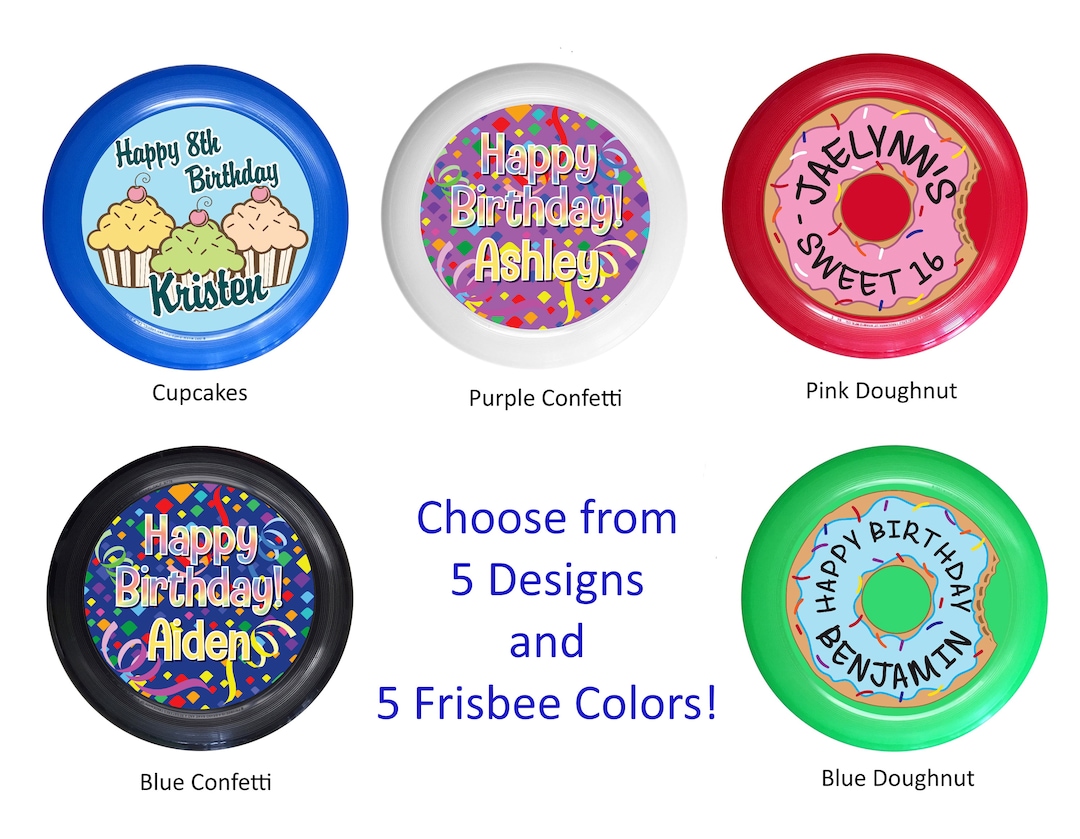 Wham-o Personalized Happy Birthday Design Ultimate Frisbee Disc - 175g ...