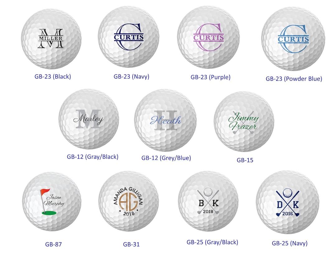 Personalized Name & Initial Golf Balls - Customize the Name and Initial ...