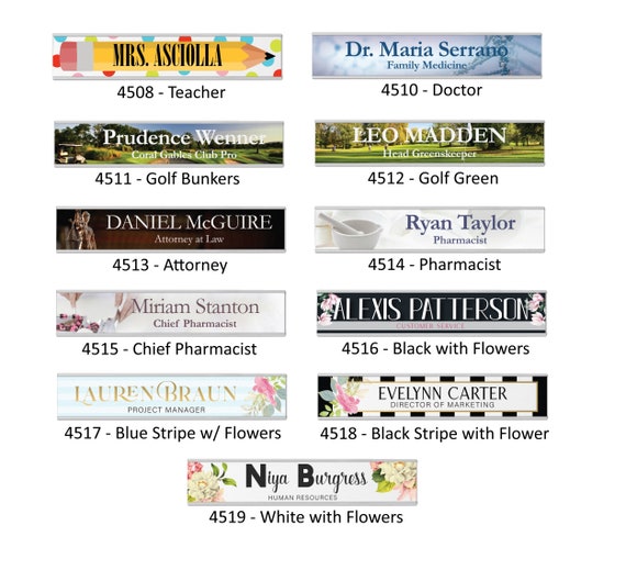 Personalized Office Door Full Color Nameplate - Etsy