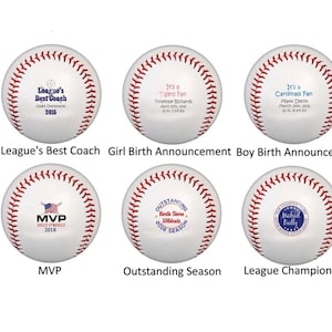 Custom Baseballs, Official Size Personalized Baseballs - Choose From 15 ...