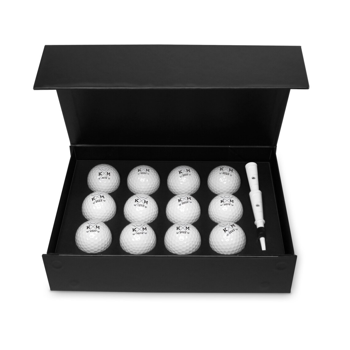 Personalized Golf Ball Gift Box Set Name & Initial Golf | Etsy