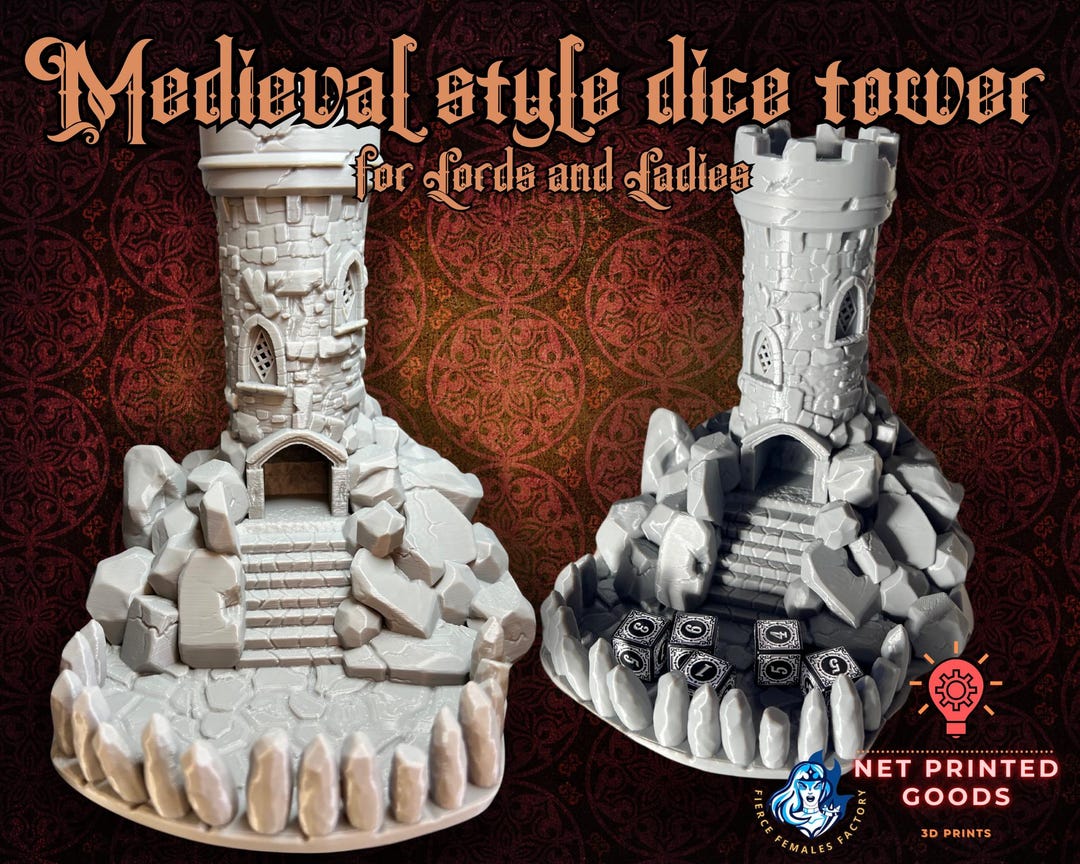 Medieval Style Dice Tower and Tray | Wargaming | Dice Games | Board ...
