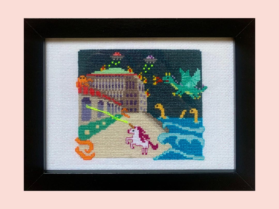 Cryptid Battle Cross Stitch Pattern - Mythical Creatures at the Merch ...