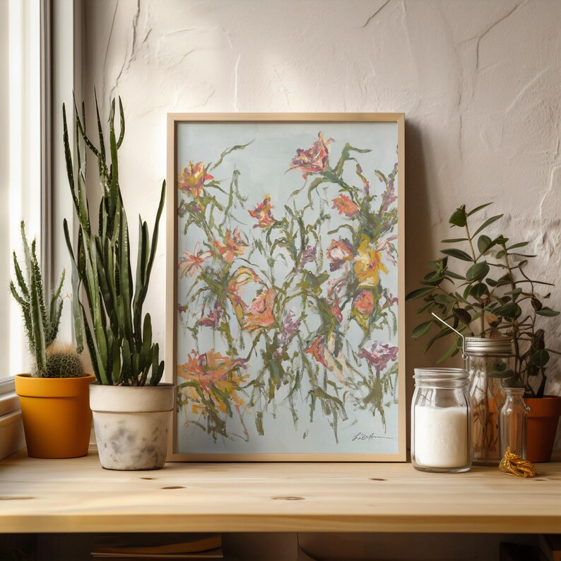 Wildflowers in Bloom Oil Painting by Lee Britton Art Fine Art Print - Etsy