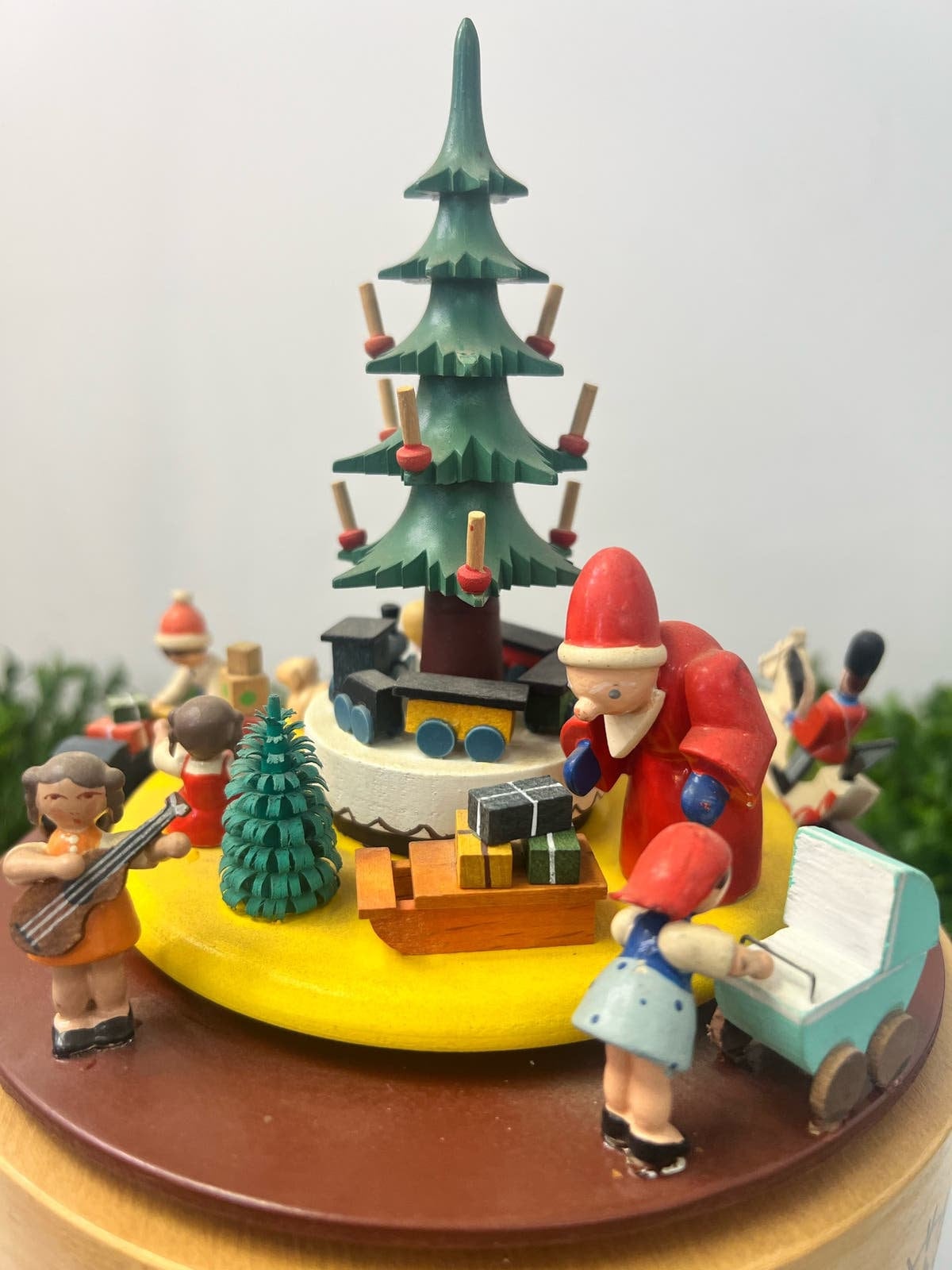 Rare Vintage German Wooden Christmas Music Box/ Handmade German Music ...