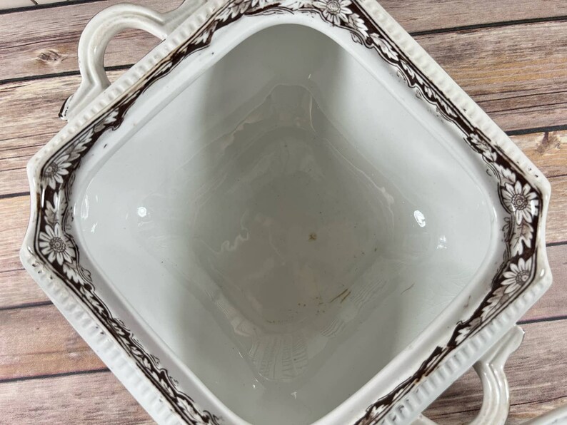 Antique Brown Transferware Tureen/ Antique Ironstone - Etsy