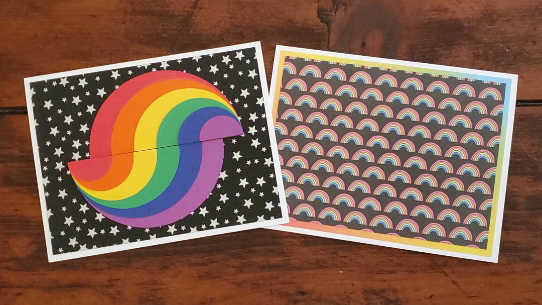 2-pack LGBTQ+ Pride Cards ~ Greeting Cards ~ Blank Cards (envelopes ...