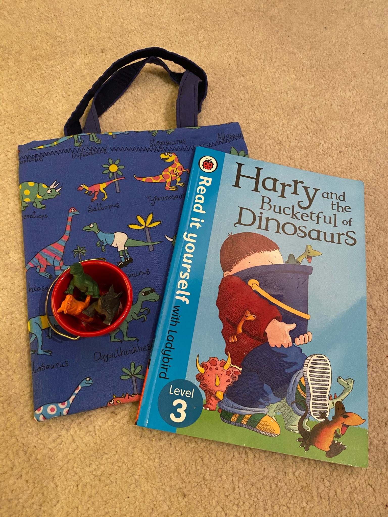 Harry and His Bucketful of Dinosaurs Book Bag - Etsy