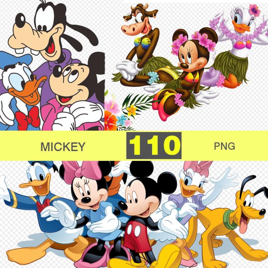 Mickey Mouse & Friends PNG Bundle, Mickey Mouse PNG Cartoon Cliparts ...