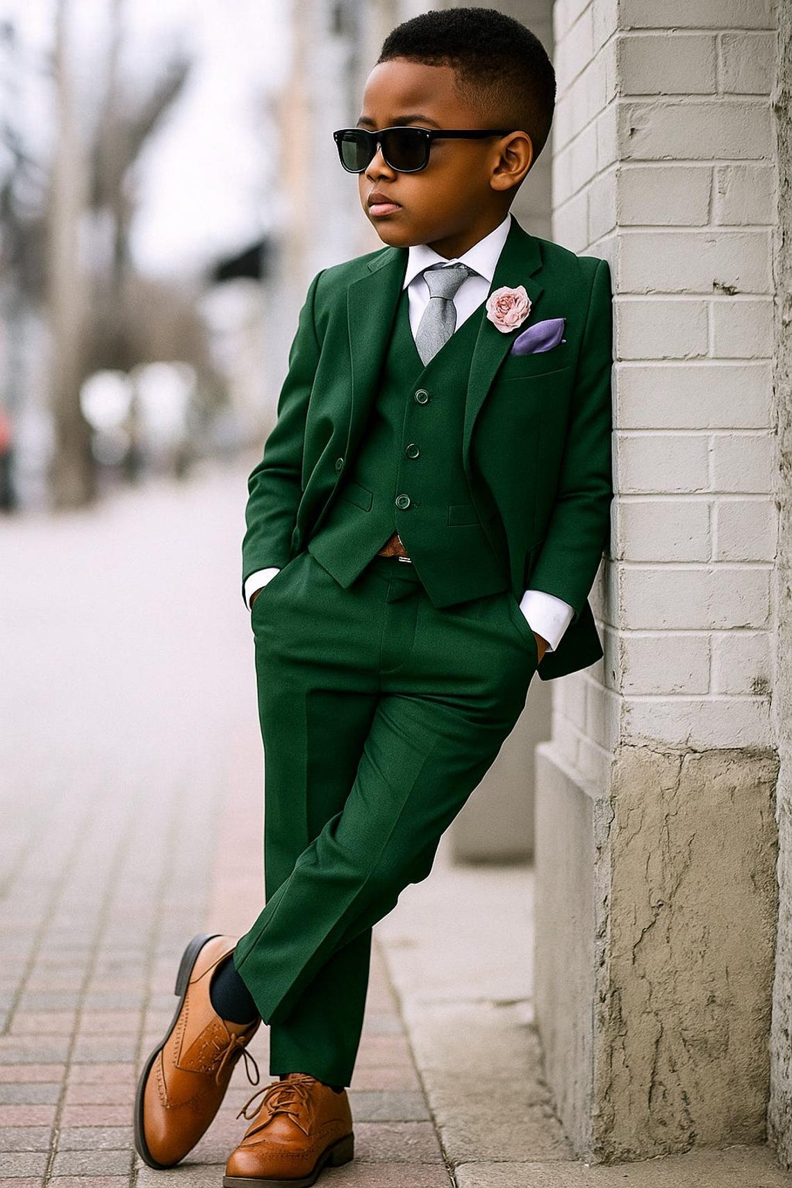 Kids Green Suit: Custom Tailored Wedding Outfit - Etsy
